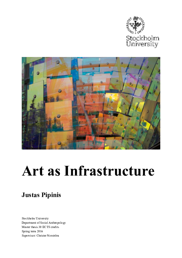 (PDF) Art as Infrastructure