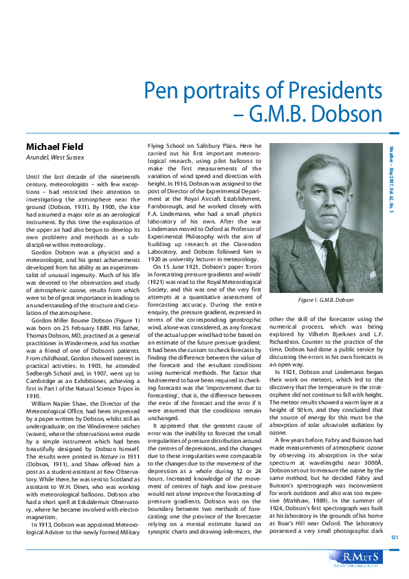 (PDF) Pen portraits of Presidents –G.M.B. Dobson