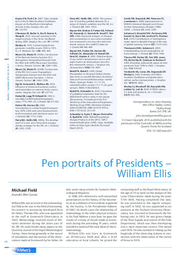 (PDF) Pen portraits of Presidents - William Ellis