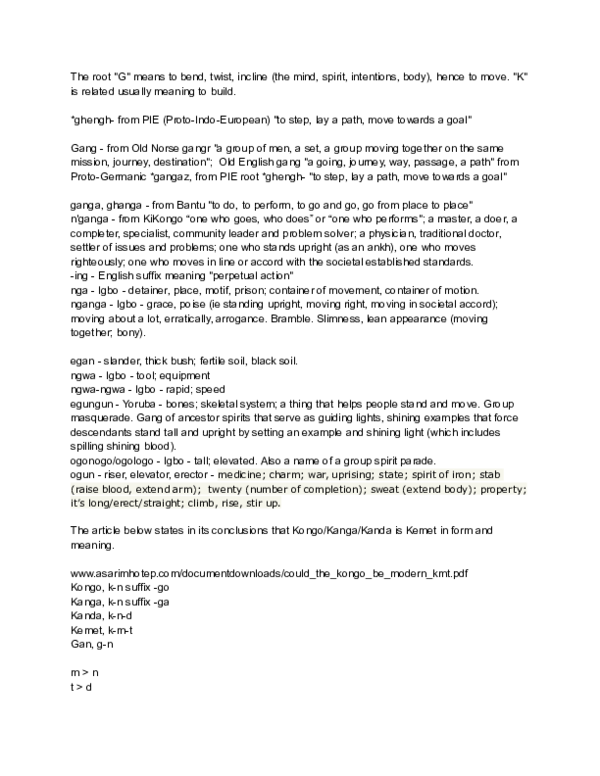 (DOC) The Term "Gang" - Notes on Origin & Related Words from African ...