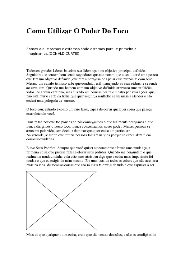 (DOC) Como Utilizar O Poder Do Foco