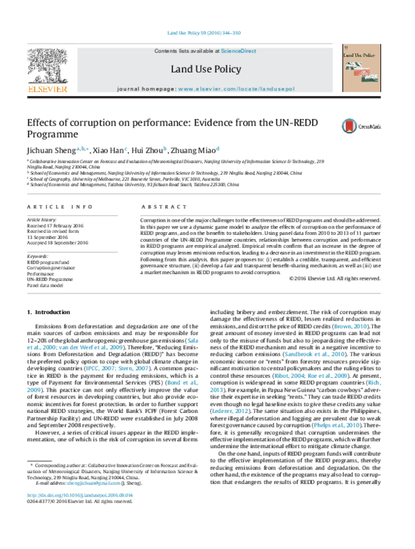 (PDF) Effects of corruption on performance