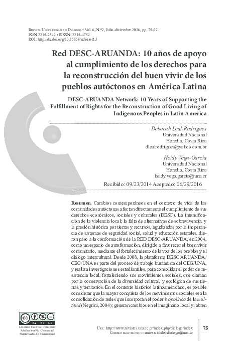 (PDF) RED DESC-ARUANDA: 10 AÑOS DE APOYO AL CUMPLIMIENTO DE LOS ...