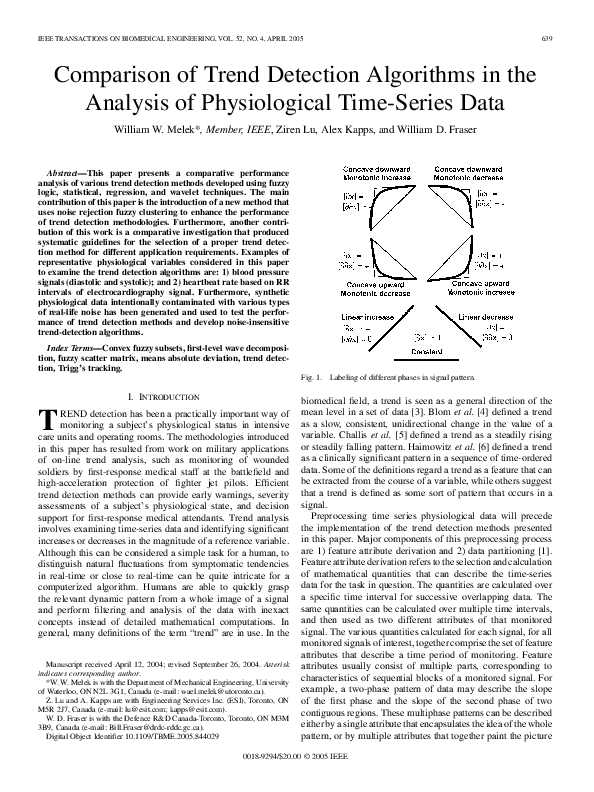 (PDF) Comparison of Trend Detection Algorithms in the Analysis of ...