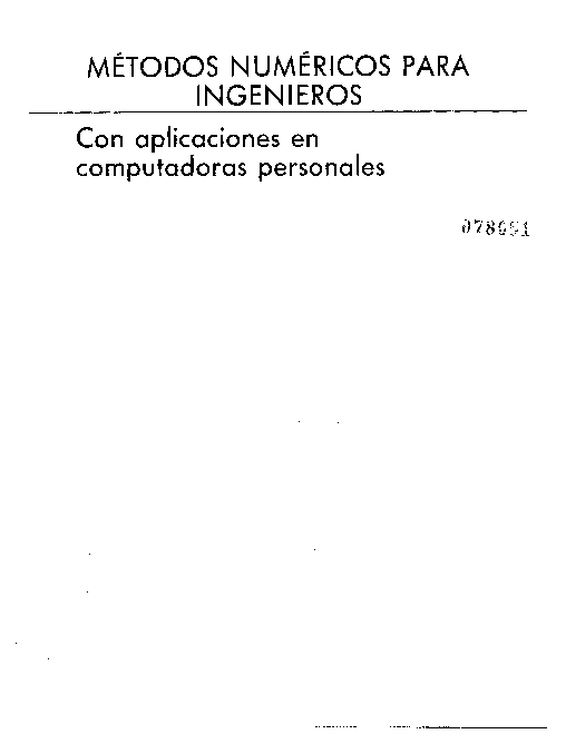 (PDF) MÉTODOS NUMÉRICOS PARA INGENIEROS