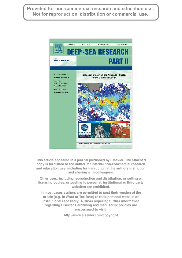 (PDF) Iron-limitation and high light stress on phytoplankton ...