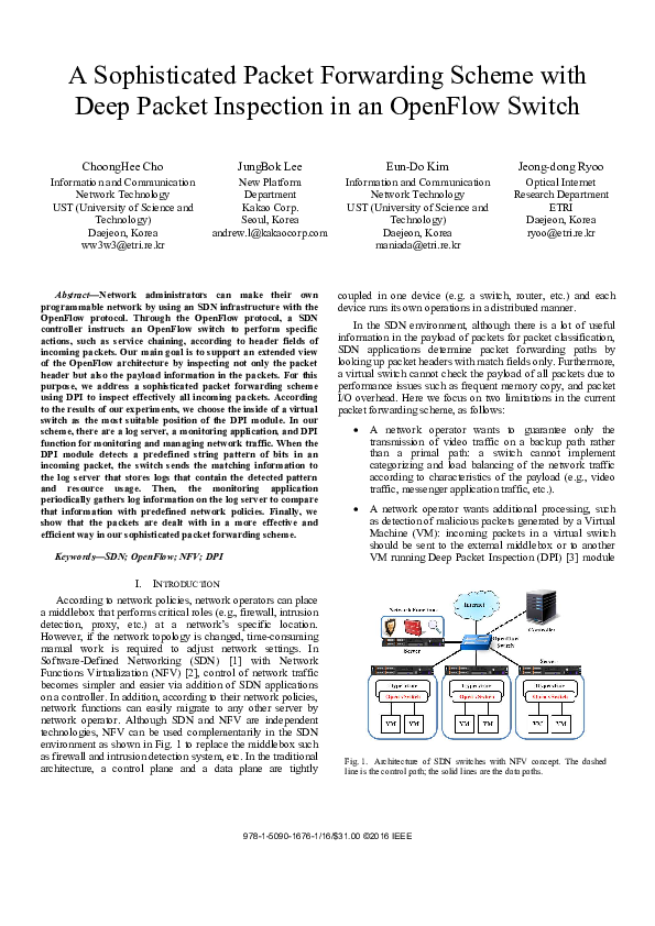 Pdf A Sophisticated Packet Forwarding Scheme With Deep Packet