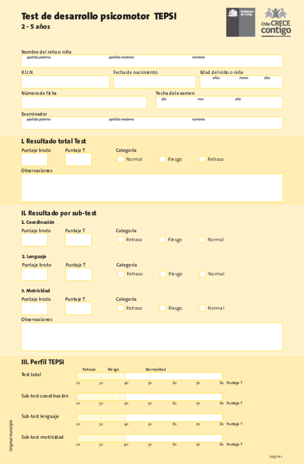 (PDF) Test de desarrollo psicomotor TEPSI 2 -5 años