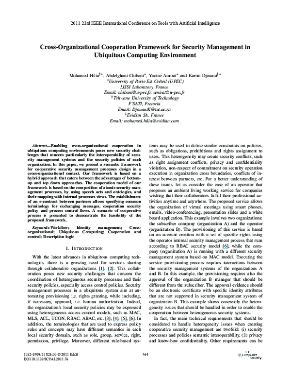 (PDF) Cross-Organizational Cooperation Framework for Security Management in Ubiquitous Computing ...