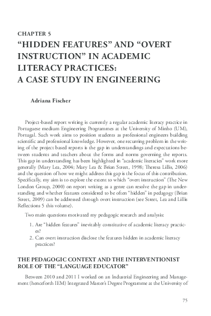 (PDF) " HIDDEN FEATURES " AND " OVERT INSTRUCTION " IN ACADEMIC ...