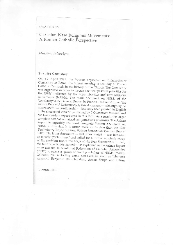 (PDF) Christian New Religious Movements: A Roman Catholic Perspective