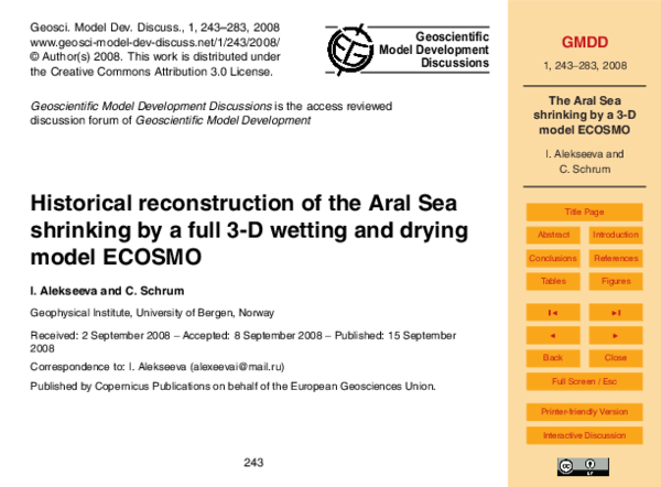 (PDF) Historical reconstruction of the Aral Sea shrinking by a full 3-D ...