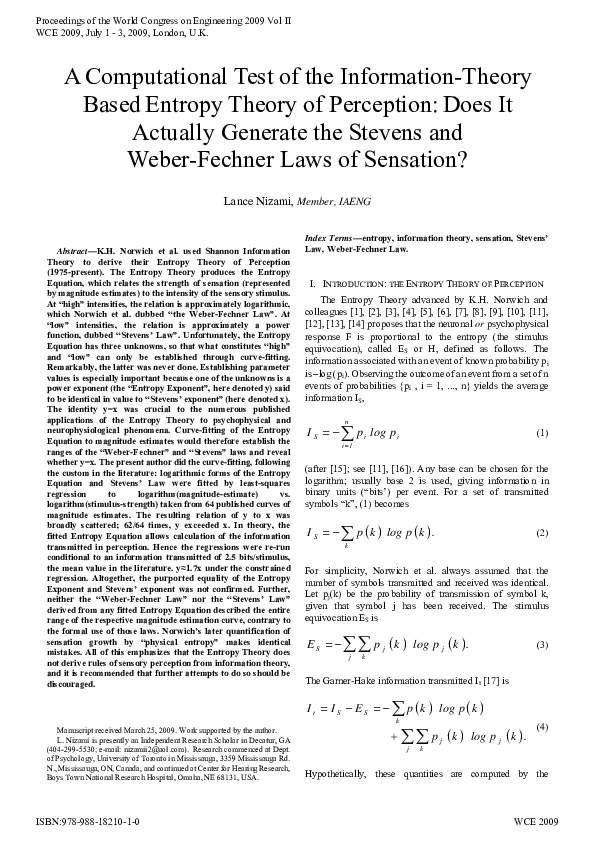 (PDF) A computational test of the Information-Theory based Entropy ...