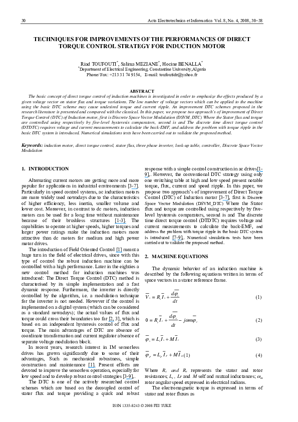(PDF) A Modified Direct Torque Control for Induction Motor Drives | hichem hamla - Academia.edu