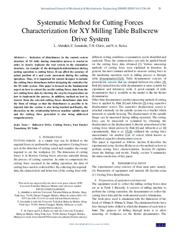(PDF) Systematic Method for Cutting Forces Characterization for XY ...