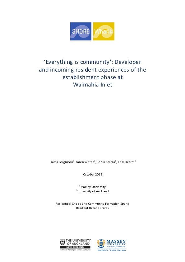 (PDF) 'Everything is community': Developer and incoming resident ...