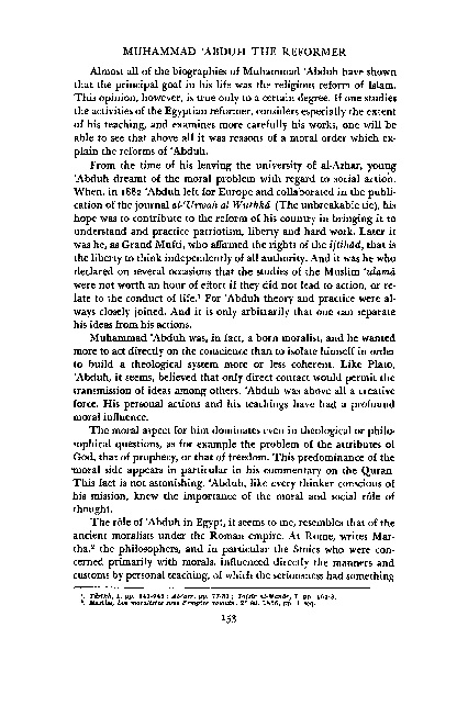 (PDF) MUHAMMAD 'ABDUH THE REFORMER