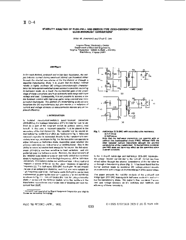 (PDF) Stability analysis of push-pull and bridge-type zero-current ...