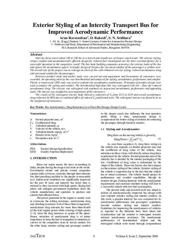 (PDF) Exterior Styling of an Intercity Transport Bus for Improved ...