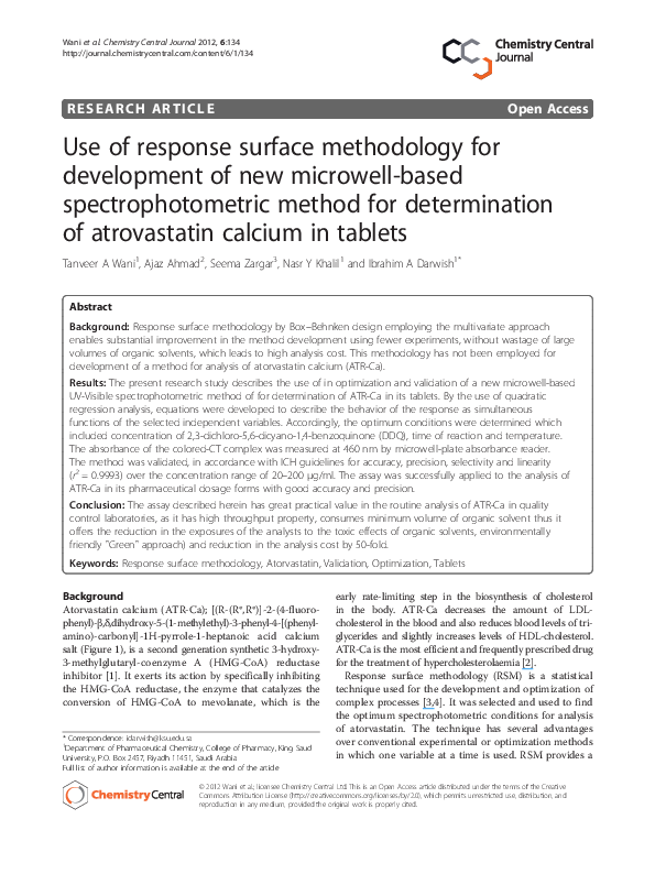 (PDF) Use of response surface methodology for development of new microwell-based ...