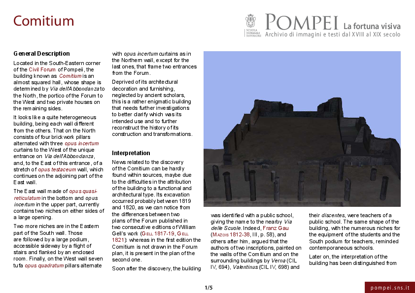 (PDF) Civil Forum of Pompeii. The Comitium