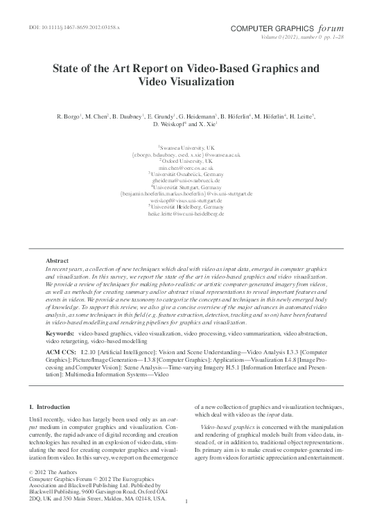 (PDF) State of the Art Report on Video-Based Graphics and Video ...
