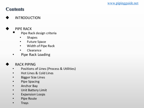 (PDF) Pipe Rack & Rack Piping
