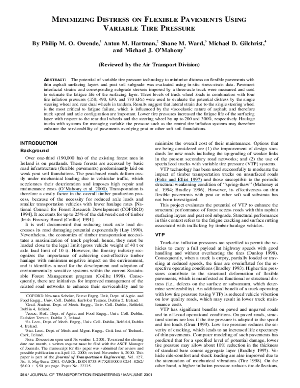 (PDF) Minimizing Distress on Flexible Pavements Using Variable Tire ...