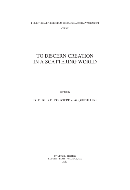 (PDF) How to retrieve a sacramental worldview in a mechanistic world.