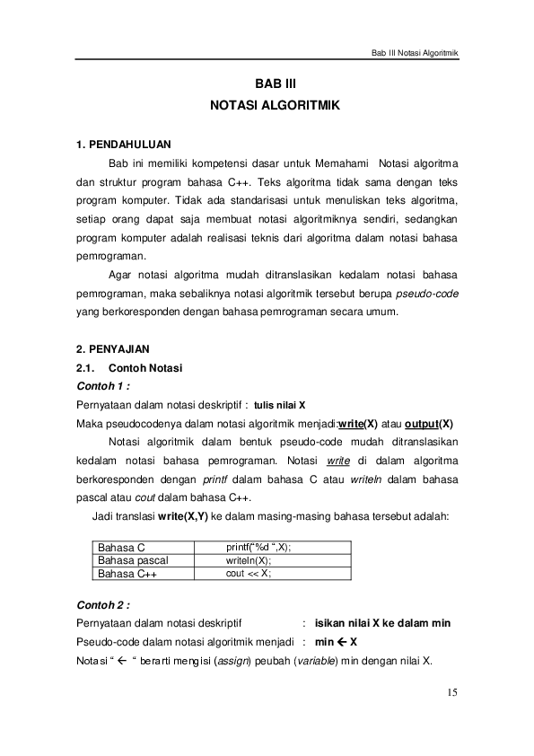 (PDF) Bab III Notasi Algoritmik