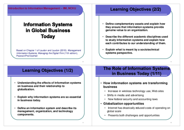 (PDF) Introduction to Information Management – IIM, NCKU