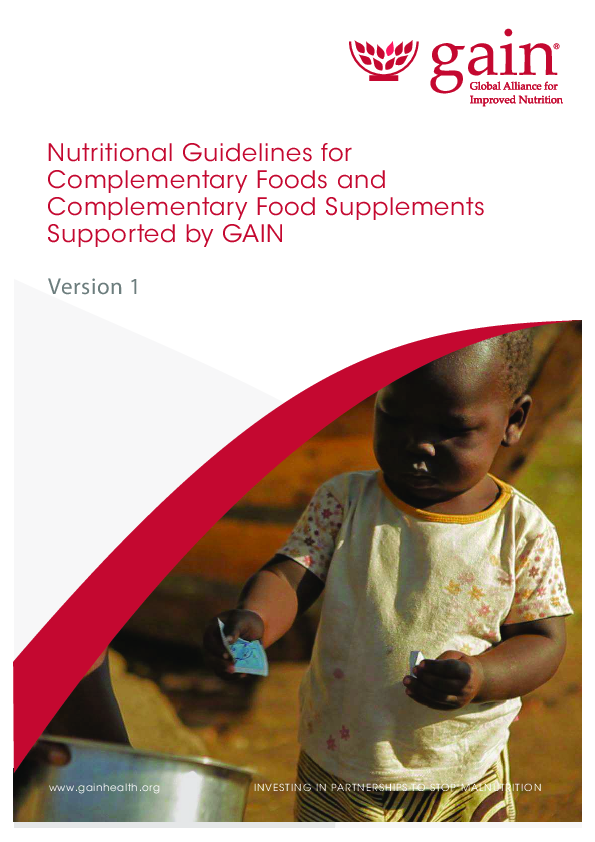 (PDF) Nutritional Guidelines for Complementary Foods and Complementary ...