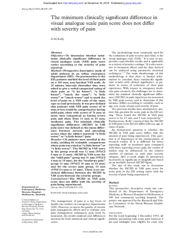 (PDF) The minimum clinically significant difference in patient-assigned ...
