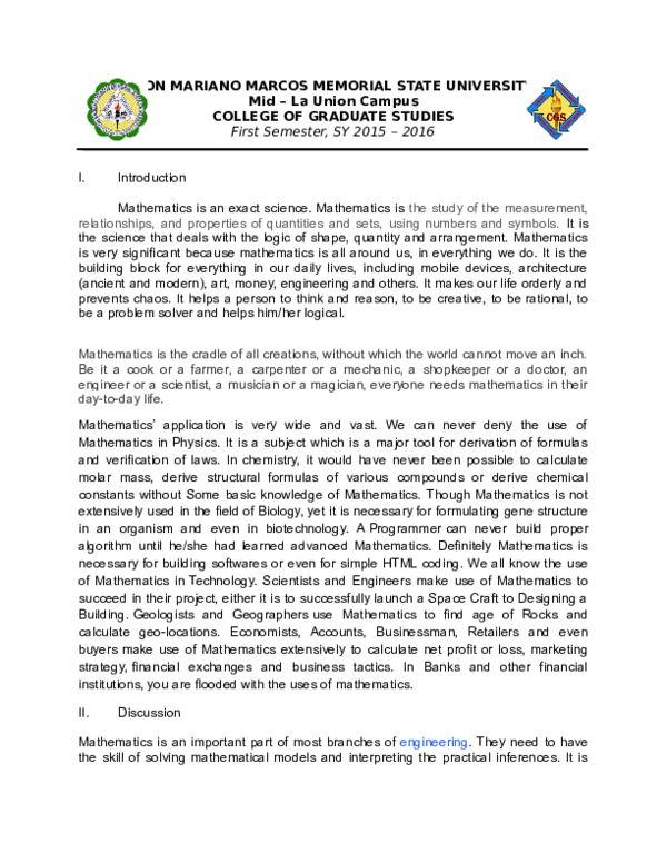 (DOC) Technical math paper