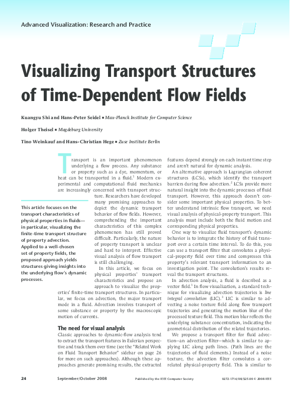 (PDF) Visualizing Transport Structures of Time-Dependent Flow Fields