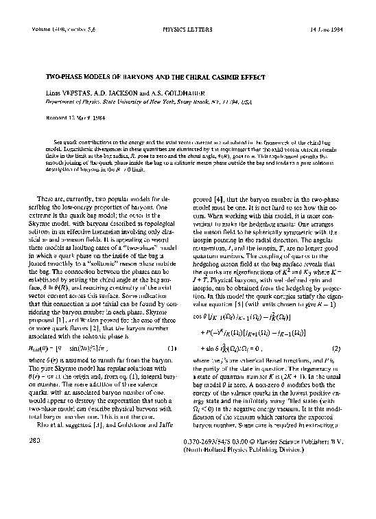 (PDF) Two-phase models of baryons and the chiral Casimir effect