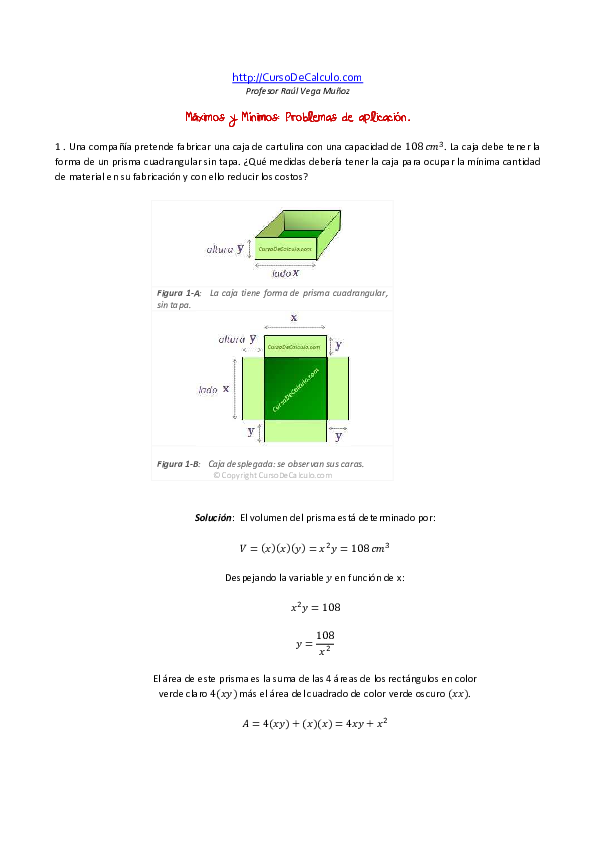 (PDF) Problemas de máximos y mínimos