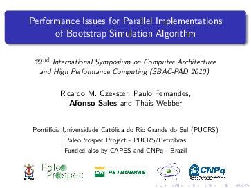 (PDF) Performance Issues for Parallel Implementations of Bootstrap Simulation Algorithm