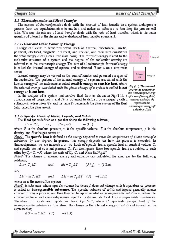 (PDF) Chapter One: Basics of Heat Transfer