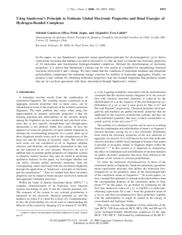 (PDF) Using Sanderson's Principle to Estimate Global Electronic ...