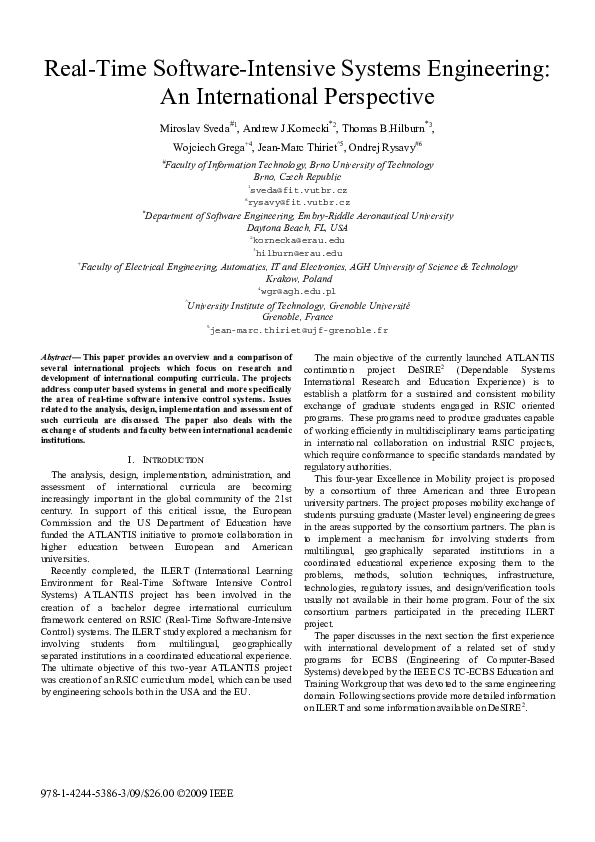 (PDF) Real-time software-intensive systems engineering: An ...