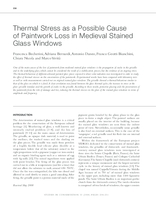 (PDF) Thermal Stress as a Possible Cause of Paintwork Loss in Medieval ...