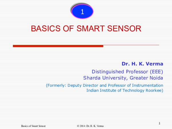 (PDF) BASICS OF SMART SENSOR