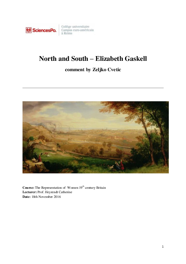 (PDF) An Ethics of Place: On North and South by Elizabeth Gaskell ...