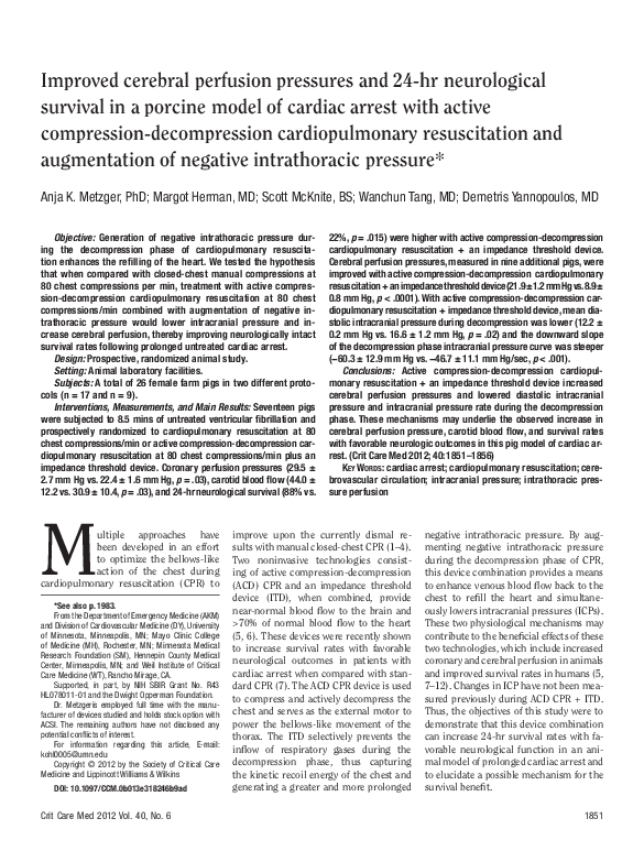 (PDF) Improved cerebral perfusion pressures and 24-hr neurological ...