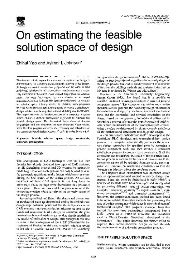 a feasible solution for