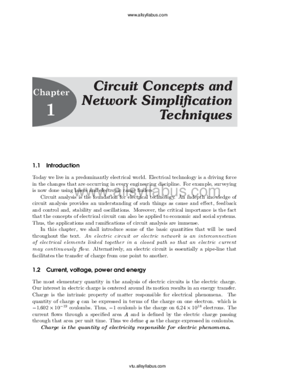 Pdf Circuit Concepts And Network Simplification Techniques