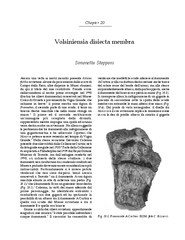 (PDF) Volsiniensia disiecta membra