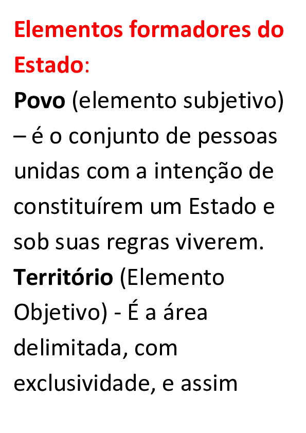 (PDF) Elementos formadores do Estado