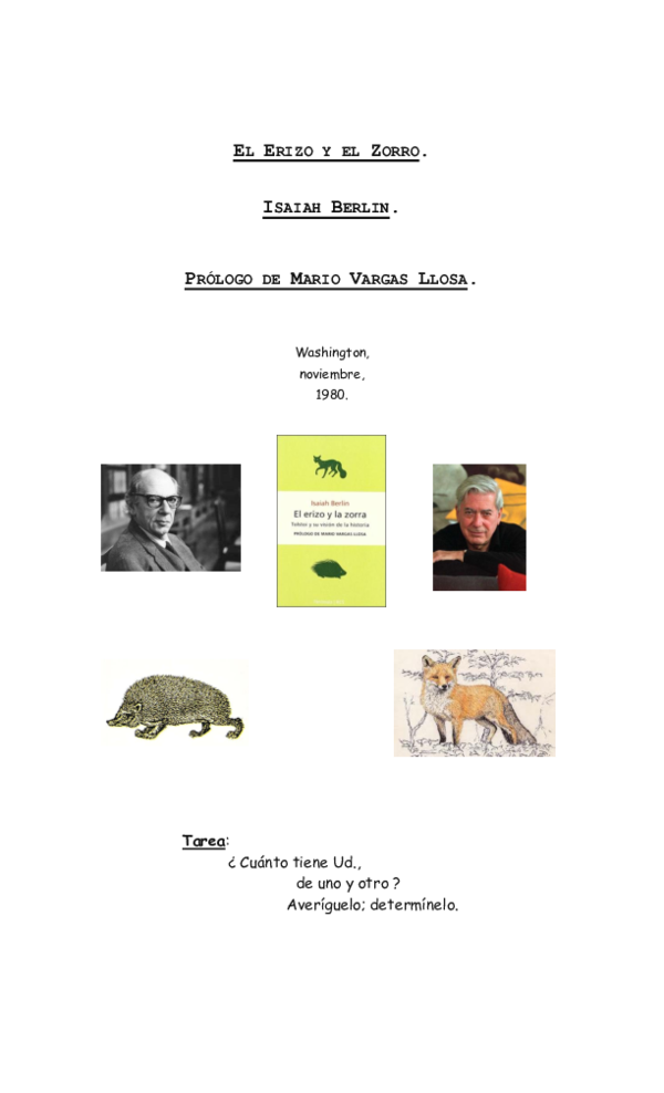 Pdf El Erizo Y El Zorro